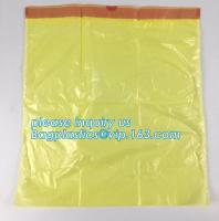 China Soiled Linens Trash Bags Yellow Drawstring Tie and One Color Printed, 20-30 Gallon 1.3mil 30x43 plastic blue soiled line for sale