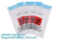 China Ecofriendly Lab Use Plastic 3 Walls Biohazard Pathology Specimen Bag, Plastic Printed LDPE biohazard clear specimen bag for sale