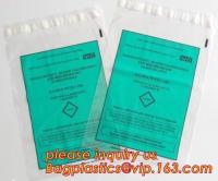 China Biodegradable PLA Plastic Bag Corn Starch Biohazard Specimen Zip lockk Bag, LDPE Three Walls Specimen Bag with Pocket, pac for sale