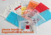 China Professional Customized Medical Lab Hospital Kangaroo Zip lockk Bag Yellow Specimen Collection Plastic, bagplastics, pac for sale