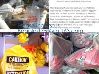 China Hazardous Waste Yellow Plastic Bag Asbestos Garbage Bag,large size thicker LDPE asbestos remove bags,asbestos garbage ba for sale