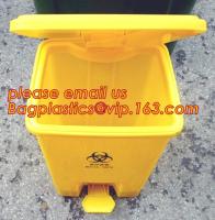 China HDPE garbage bin with wheels and lid plastic trash bin, Kitchen accessories Double-bucket pull out garbage trash bin for sale