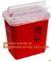 China Medical plastic wall mounted bracket and holder with gloves box for 5qt sharps container and sharps bin, sharp container for sale