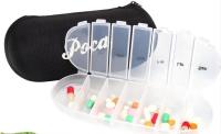 China new style 7case plastic pill box with glasses box, one week 28 compartment with biger box plastic pill holder, Pop up pl for sale