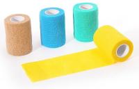 China Light weight cotton cohesive medical bandage, Medical suppliers colored cotton self adhesive cohesive elastic bandage for sale