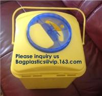 China OEM 3l 5l 10l 12l 21l 22l yellow hospital biohazard medical needle disposal plastic safety sharps container for sale