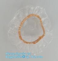 China disposable PE shower cap wholesale plastic waterproof shower cap,PE shower cap with elastic band,hotel shower cap biodeg for sale
