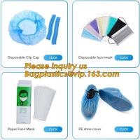 China Disposable PP Non Woven Medical Surgical Clip Mob Cap Caps,Doctor surgical medical strip round bouffant non woven clip c for sale