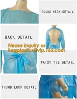 China Disposable CPE plastic gown/Plastic coat Elastic cuff/Thumb Cuff,disposable hospital CPE isolation gown /protection gown for sale