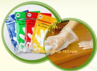 China biodegradable compostable Disposable gardening pe glove heat resistant food grade gloves,PE or poly gloves with embossed for sale