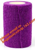 China veterinary colored sport waterproof horse medical non-woven elastic cohesive bandage,First Aid Elastic Compression Wraps for sale