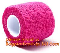 China veterinary colored sport waterproof horse medical non-woven elastic cohesive bandage,First Aid Elastic Compression Wraps for sale