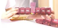 China Clear Cute Round small Plastic Weekly 7 Days Pill Box,eco-friendly wholesale plastic pill box, high quality pill case, c for sale