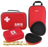 China Red pu leather waterproof mini eva first aid kit case,first aid box plastic case carrying case,Medical Multi-functional for sale