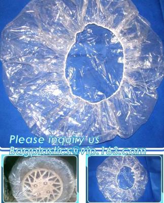 China wheel cover bags, wheel bags, sacks,Auto Consumable Paint masking film Disposable car cover Tire bag 5 in 1 clean kits, for sale