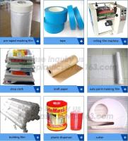 China auto polyurethane masking plastic for painting 4*300m, 3m plastic auto paint masking protection film for cars, bagplasti for sale