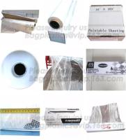 China auto adhesive paint masking protect film 3.8*100m,HDPE car overspray masking film Logo printing,Antistatic corona treate for sale