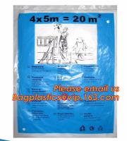 China plastic disposable cover sheet to protect the furniture, Plastic protective drop cloth/ dust sheet/cover film for sale