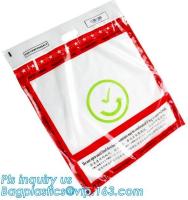 China Security Bank Bags with Barcode /QR Code, Safety Plastic Bank Deposit Tamper Proof Cash Security Bags Manufactory, pac for sale