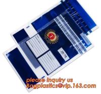 China Nice Printed Custom Design Strong Tamper Proof Plastic Airport Bank Money Courier Security Bag, Biodegradable Tamper Evi for sale