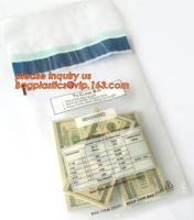 China Biodegradable Tamper Evident Proof bag Self Seal Airport Bank Security Plastic Money Bag, Biodegradable Tamper Proof Cus for sale