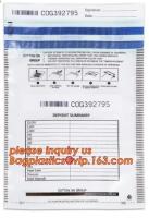 China Bank Tamper Evident Security Bag/Secure Courier Bag Wholesaler/Clear Plastic Security Bags, Bank Cash Bag Polyester Bags for sale