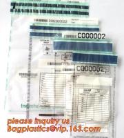 China money locking security bag courier plastic bag, plastic self adhesive evidence bag/security bag, Temper-Evident Bags, De for sale