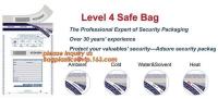 China plastic security bank deposit cash money courier tamper evident proof self sealing bag, Level 2 Bank Security Deposit Ba for sale
