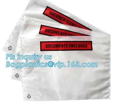 China packing list custom self adhesive envelope packing slip, packing list envelope/label pouch, Document enclosed self adhes for sale
