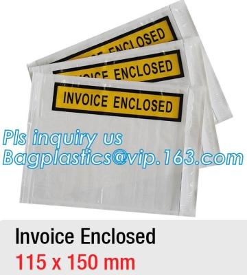 China C4-C7 size PP self-adhesive transparent packing list envelopes, Dhl Fedex Custom Design And Logo Printing Packing List E for sale
