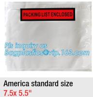 China C4-C7 size PP self-adhesive transparent packing list envelopes, Dhl Fedex Custom Design And Logo Printing Packing List E for sale