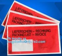 China Customize plastic self adhesive packing list bag, envelope cash bag/plastic envelope cash bag used in store & bank, bagp for sale
