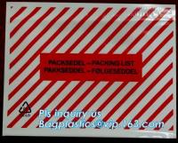 China Clear Adhesive Back, Packing List / Shipping Label Envelope Pouches, seal envelope courier bag express custom mailing ba for sale