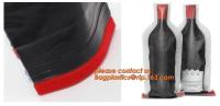 China Zip sealed liquor bubble bags bottle protector Travelling liquor bubble sleeves air wine bubble bags Zipped bottom plast for sale