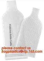 China Bottle Protective Zip sealed liquor bubble bags bottle protector Travelling liquor bubble sleeves air wine bubble bags for sale