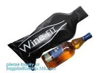 China Protective Wine Bubble Skin Bag For Wine Bottle Protector,Reusable Wine Bottle Travel Protector For Travel Storage pack for sale