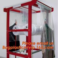 China BIODEGRADABLE printed Laundry dry cleaning garment bag on roll,laundry suit garment packaging dry cleaning cover plastic for sale