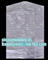 China Dry cleaning plastic non-woven garment bags dust cover for clothes storage,Clear Vinyl Showerproof PEVA Plastic Garment for sale