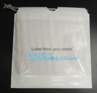 China Biodegradable Environment friendly Hotel packaging clothes for laundry plastic bag Customized Poly Plastic Drawstring cu for sale