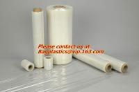 China soft high transparent tasteless anti-static non-toxic machine stretch film, pallet lldpe for sale