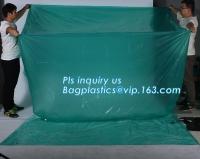 China LDPE bag Large square bottom bag on roll pallet cover bag rubbish bag Garbage bag HDPE bag, reusable pallet wrap top cov for sale