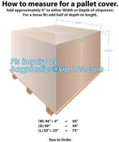 China Customized Square Bottom or Side Guesst Plastic Protective Pallet Covers, 4 Mil Dust proof Clear Pallet Covers, BAGPLAST for sale