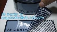 China Tamper evident holographic label / Security Hologram VOID sticker,Antifake Logo Printing Peel Off Void Sticker, Warranty for sale
