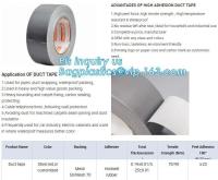 China Heavy duty strong packing pvc silver colored cheap custom adhesive cloth duct tape,waterproof duct tape for wholesale for sale