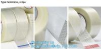China fiber reinforced filament tape,filament adhesive fibreglass mesh tape,Self Adhesive Bi-directional Filament Tape bagease for sale
