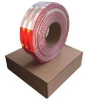 China Engineering Grade Prismatic Reflective Sheeting Tape,3m pavement marking tape road reflective pattern tape,3M Red&White for sale