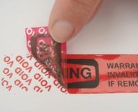 China Environmental Destructive Warranty Void Tamper Evident label stickers non transfer VOID OPEN label no residue sticker for sale