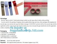 China Printed Tamper Evident Adhesive Void Security Tape,China supplier pet void tape double sided clear polyester pet tape for sale