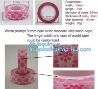 China Colorful Custom Printed Masking Adhesive Tape , Waterproof Custom Make Washi Tape,masking printed washi paper tape PACKA for sale