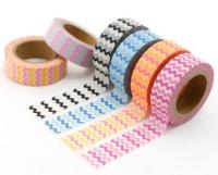 China Colorful Custom Printed Masking Adhesive Tape , Waterproof Custom Make Washi Tape,masking printed washi paper tape PACKA for sale